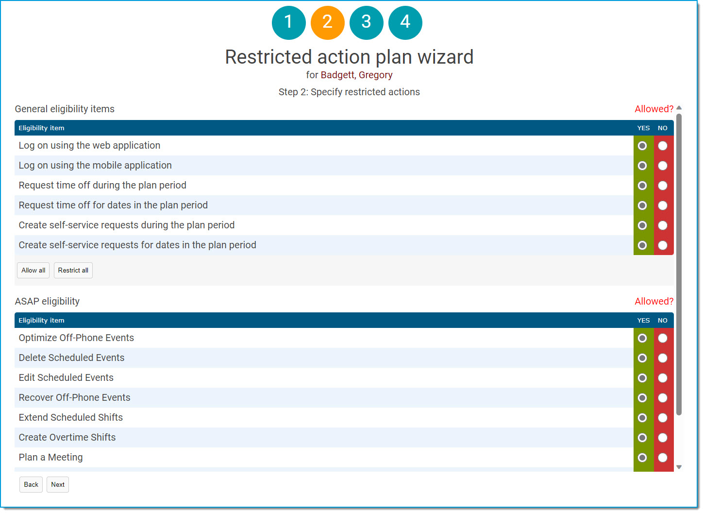 Restricted Action Plan (RAP) – Support Portal